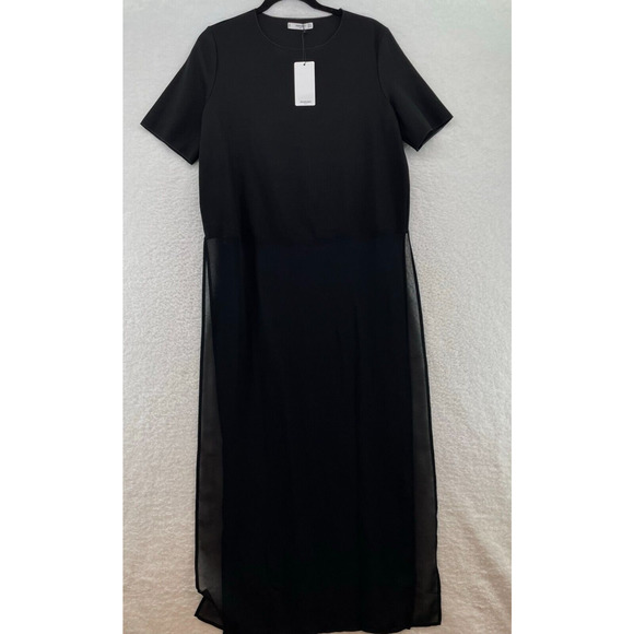 Mango | Tops | Nwt Mango Womens Tunic Size Xs Sheer Maxi Black Boxy ...